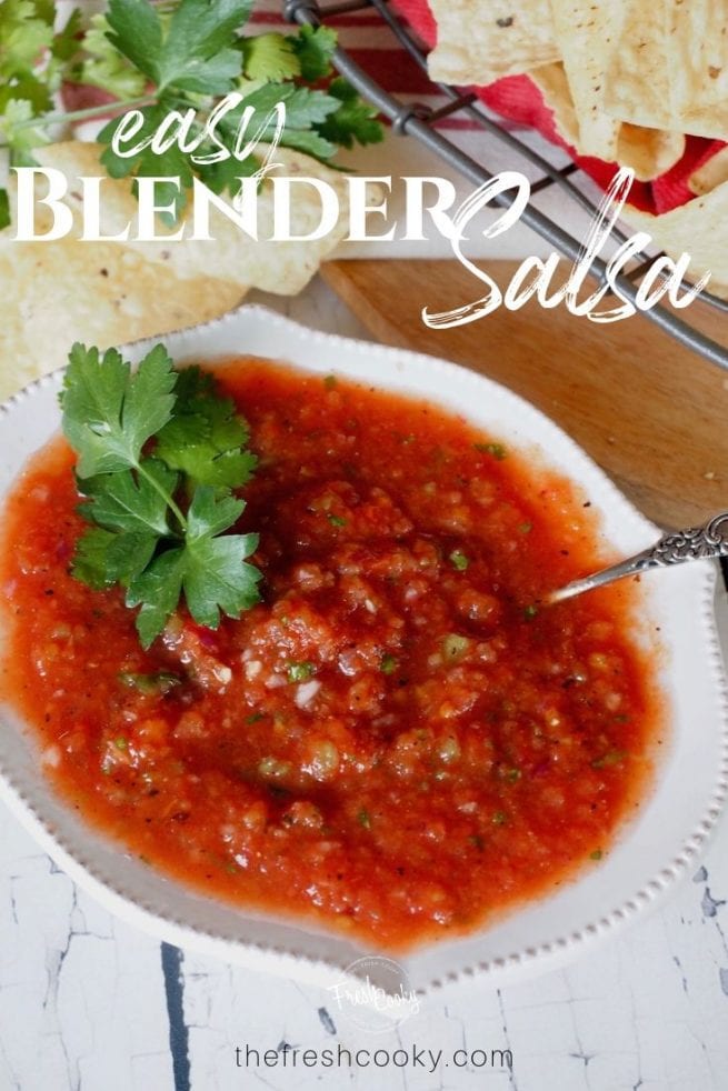 Easy Homemade Blender Salsa Recipe • The Fresh Cooky