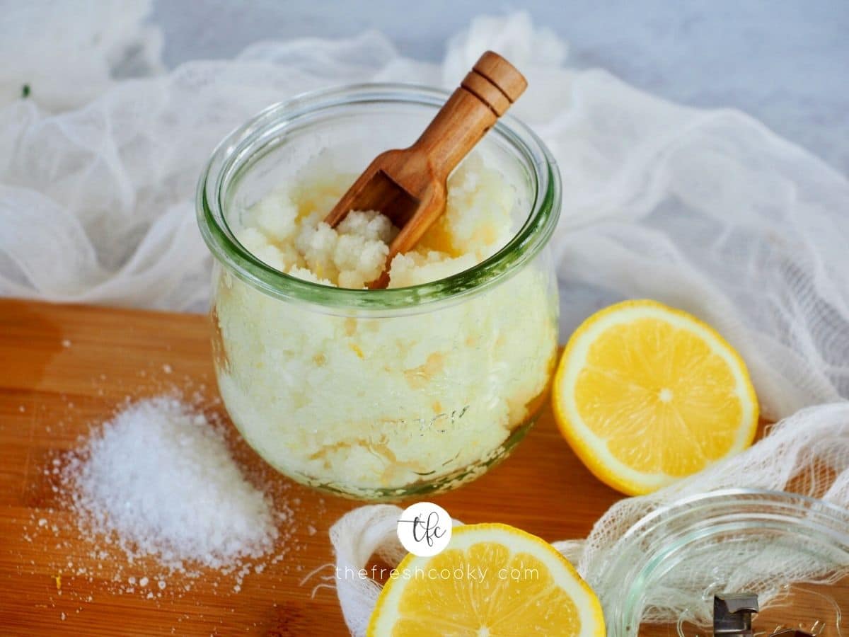 Lemon & Peppermint Antibacterial Hand Scrub • The Fresh Cooky