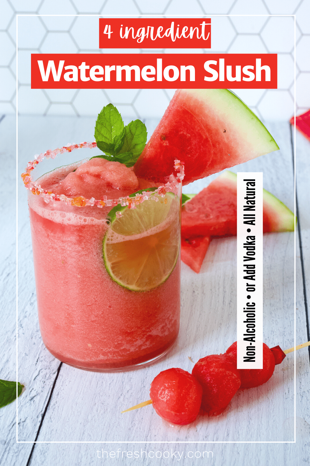 All Natural Watermelon Slush (no sugar) • The Fresh Cooky