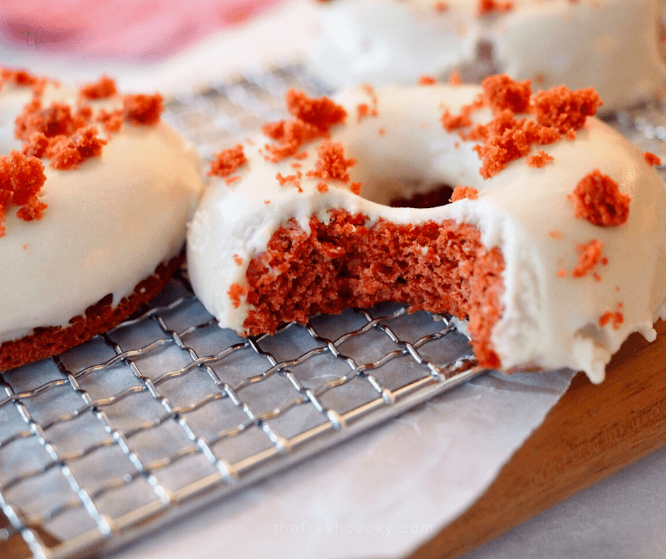 Easy Red Velvet Cake Donuts Recipe • The Fresh Cooky