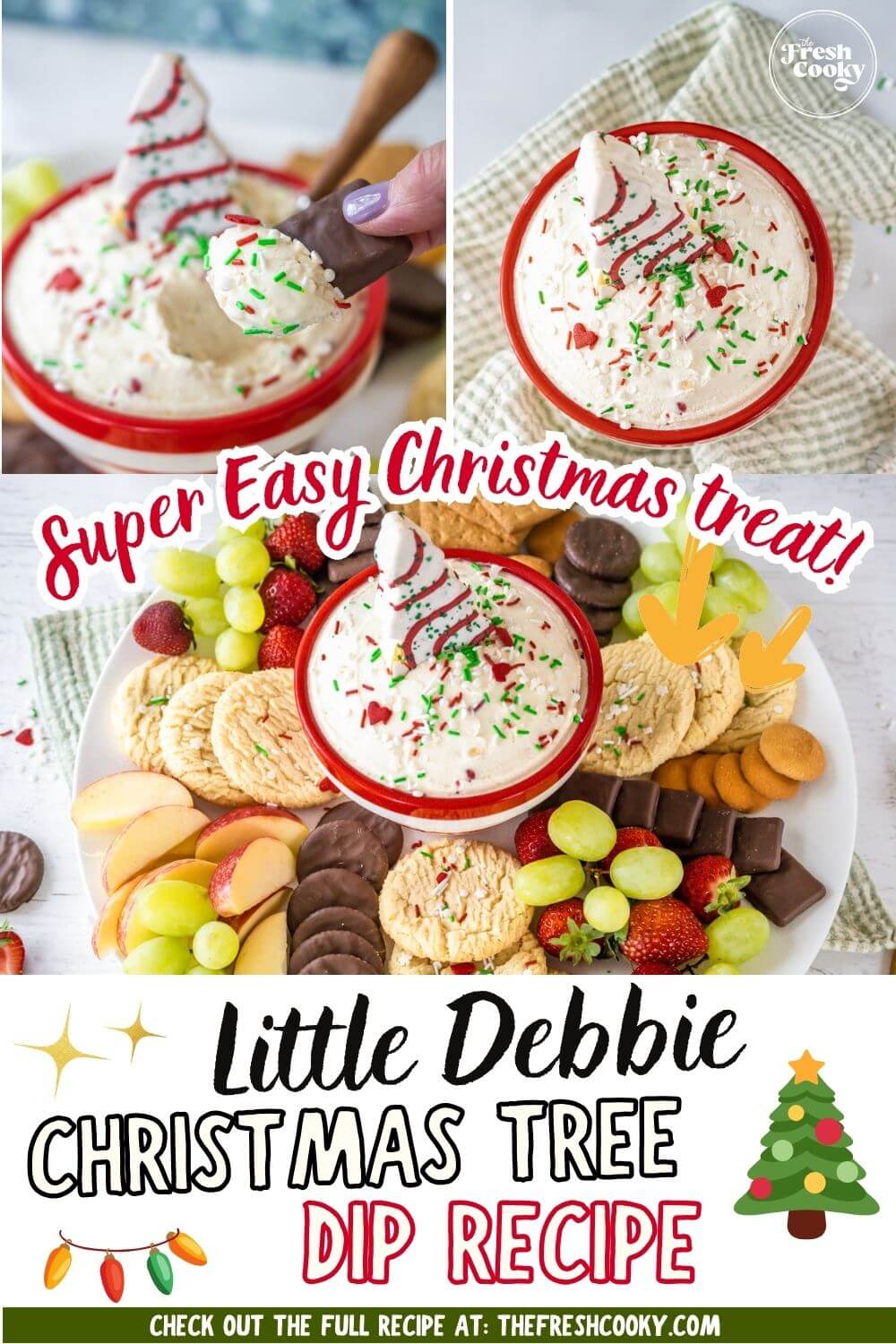 Easy Christmas Tree Cake Dip Recipe (Little Debbie) • The Fresh Cooky