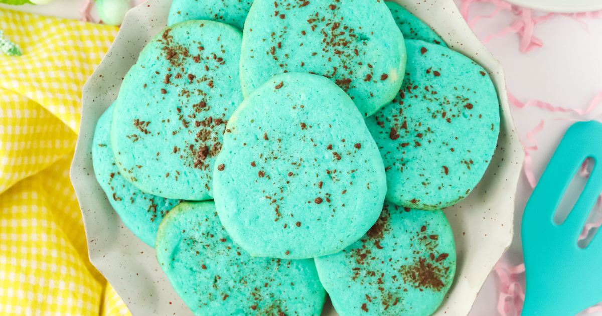 Easy Easter Egg Sugar Cookies Recipe (Robins Egg) • The Fresh Cooky