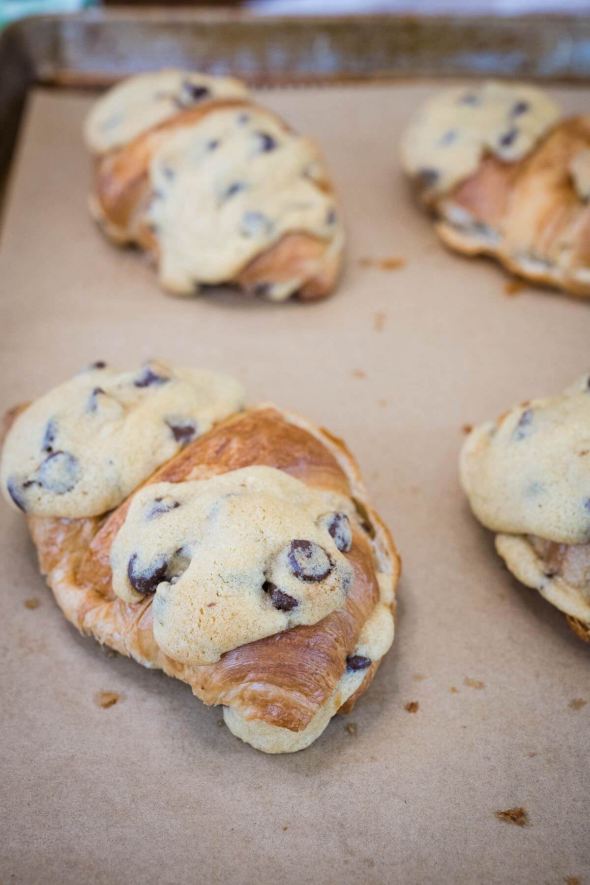 TikTok Cookie Croissant Recipe (Crookies) • The Fresh Cooky