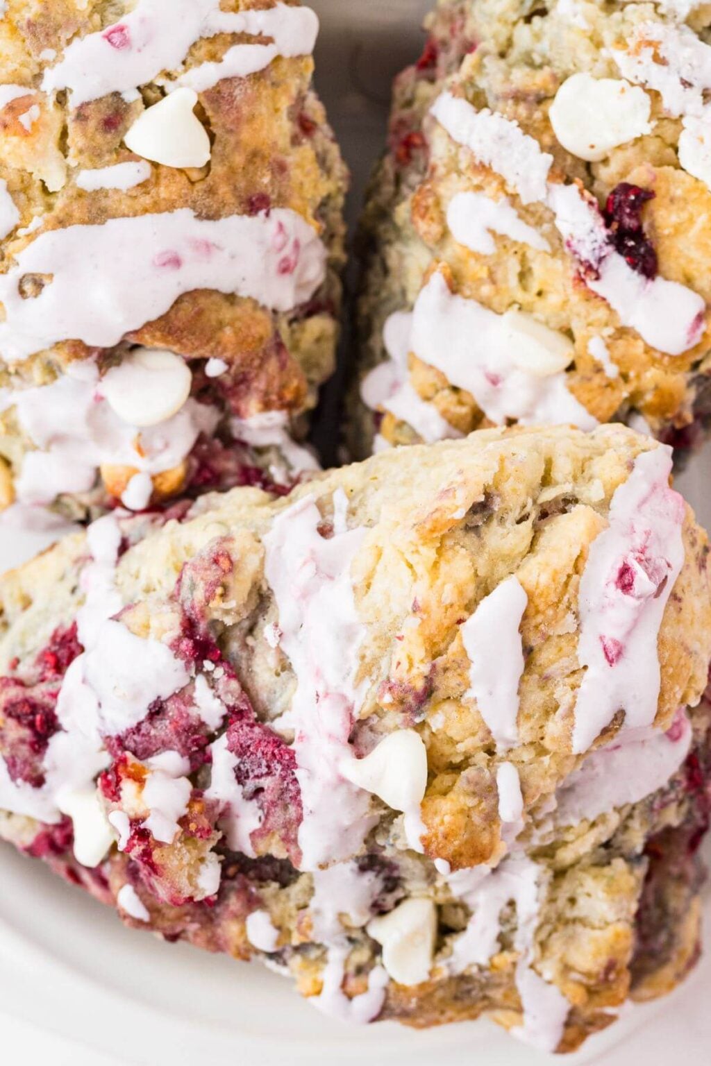 Easy White Chocolate Raspberry Scones Recipe • The Fresh Cooky