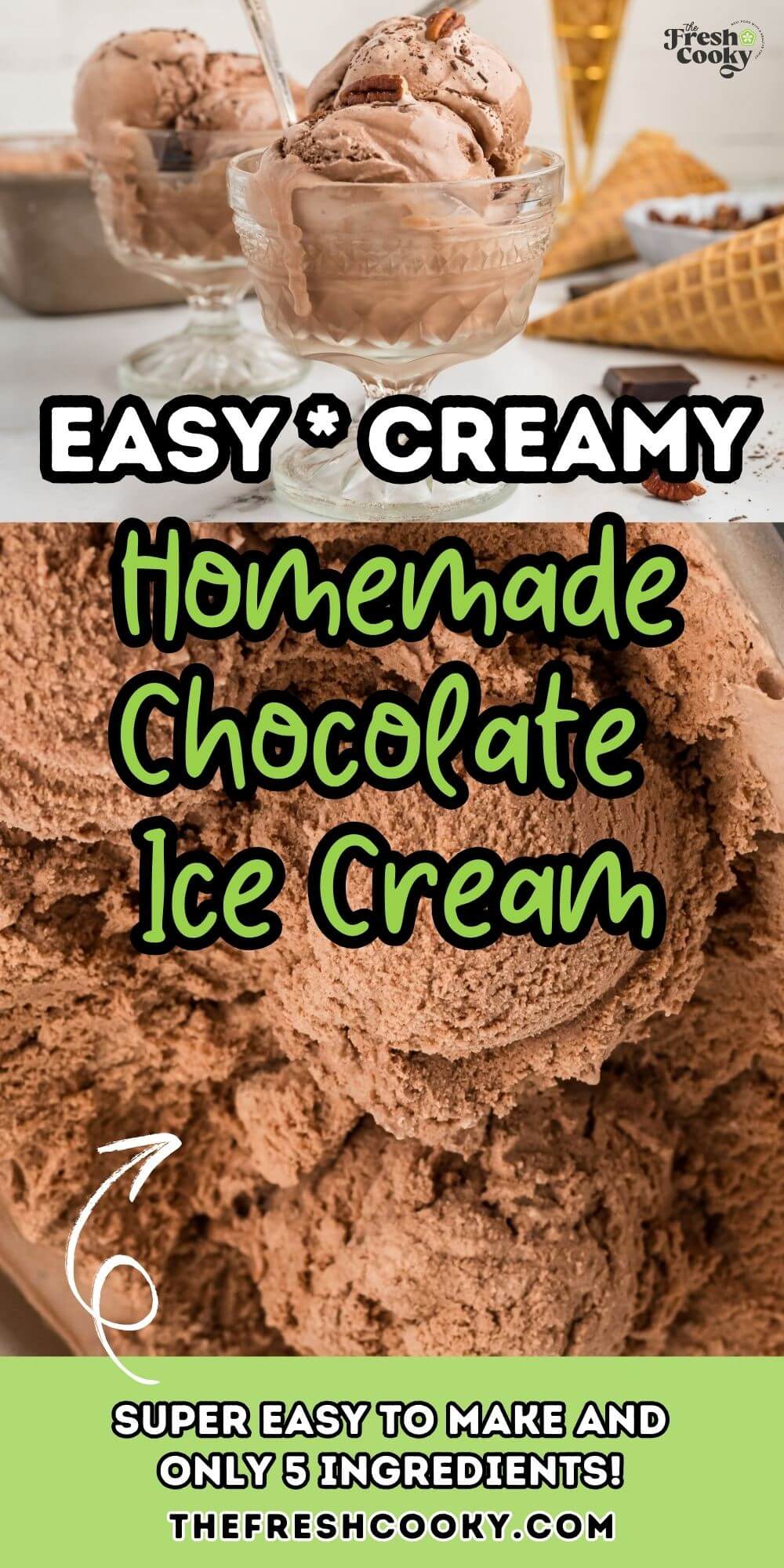 Homemade Chocolate Ice Cream • The Fresh Cooky