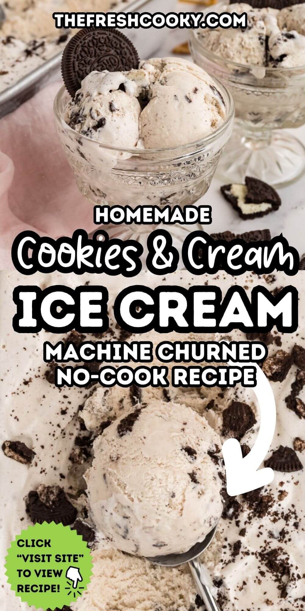 Homemade Cookies and Cream Ice Cream (no cook!) • The Fresh Cooky