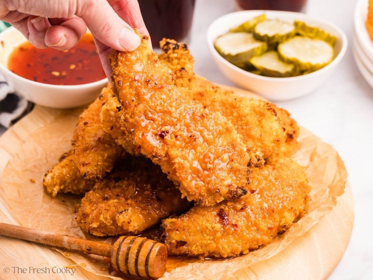 Hot Honey Chicken Tenders Recipe • The Fresh Cooky