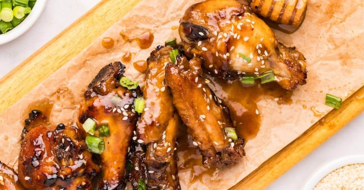 The Best Sticky Chicken Wings• The Fresh Cooky
